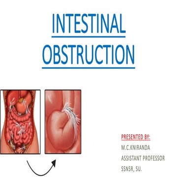 INTESTINAL OBSTRUCTION, intestinal disorder.pptx