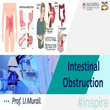 Intestinal Obstruction - Types, C/F & Management | PDF