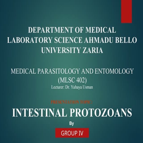 Intestinal Protozoans: Life Cycle, Infection, and Prevention | PPT