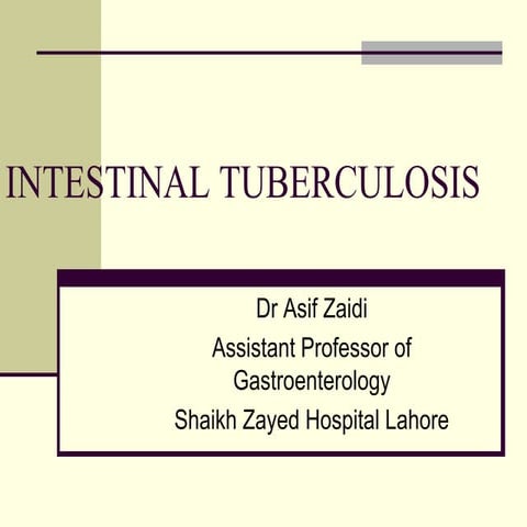Intestinal tuberculosis | PPT