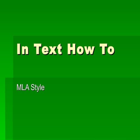 In Text Citation How To | PPT