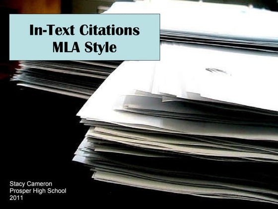 MLA in text citations | PPTX
