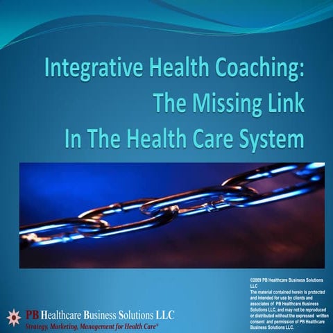 Integrative Health Coaching: The Missing Link In Our Healthcare System ...