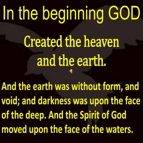 Genesis 1 In The Beginning | PPS