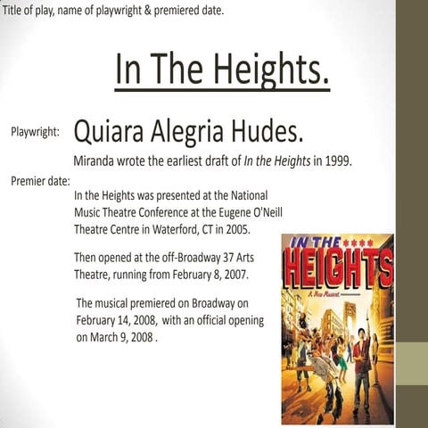 In the heights powerpoint | PPTX