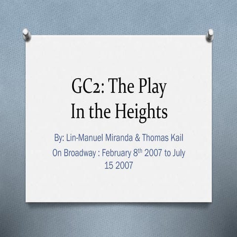 In the heights powerpoint | PPTX