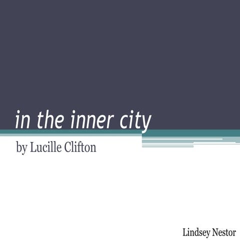 In the inner city | PPTX