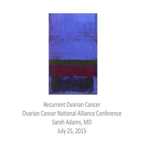 In the Know About Recurrence, Sarah Adams, MD | PPT