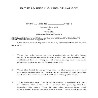 In the lahore high court 2 | PDF