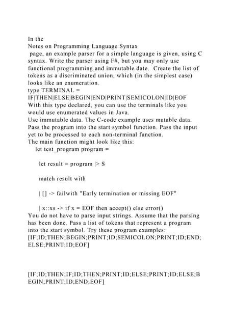 In The Notes On Programming Language Syntax Page, An Example Par.docx