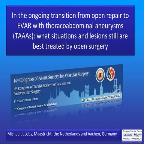 In the ongoing transition from open repair to evar with ...
