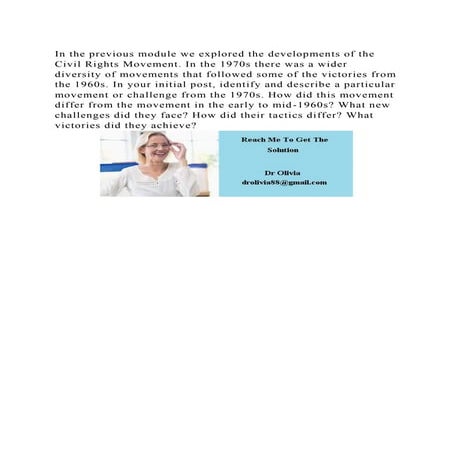 In the previous module we explored the developments of the Civil Rig.docx