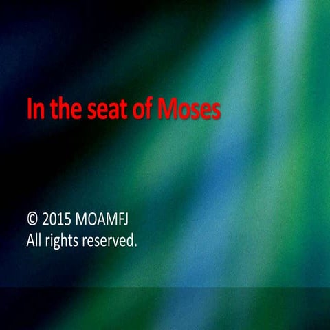 In the seat of moses | PPT