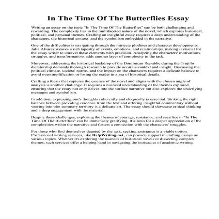 In The Time Of The Butterflies Essay.pdf