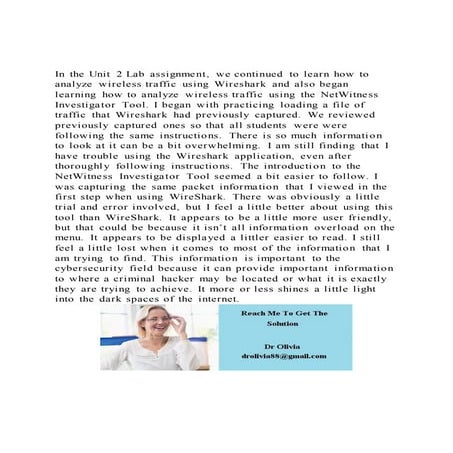 In the unit 2 lab assignment, we continued to learn how to analy | DOCX