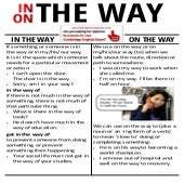 IN THE WAY vs ON THE WAY | PDF
