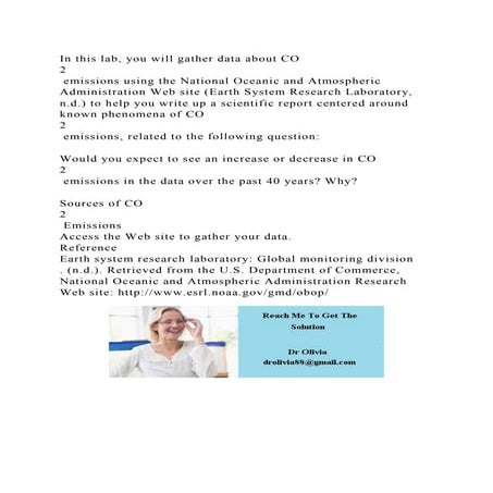 In this lab, you will gather data about CO2 emissions using the .docx
