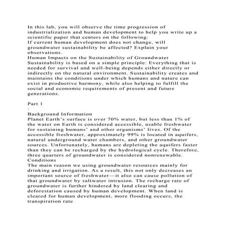 In this lab, you will observe the time progression of industrializat.docx