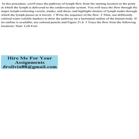 In this procedure, youll trace the pathway of lymph flow from the st.pdf