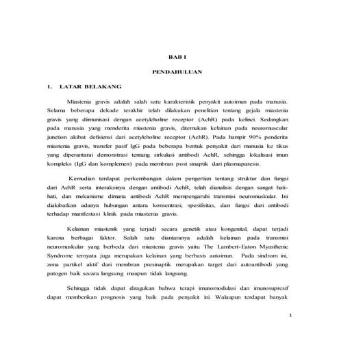 Asuhan Keperawatan Pasien dengan Myastenia Gravis | DOCX