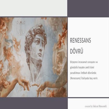 Renessans dövrü və dizaynın Barokko dövrünün inkişafı | PPTX