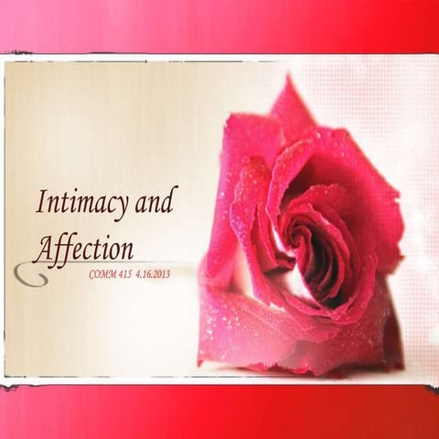 Intimacy and affection powerpoint | POTX