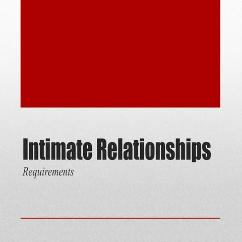 Intimate relationships | PPT