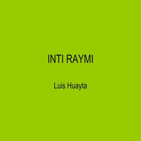 Inti Raymi | PPT