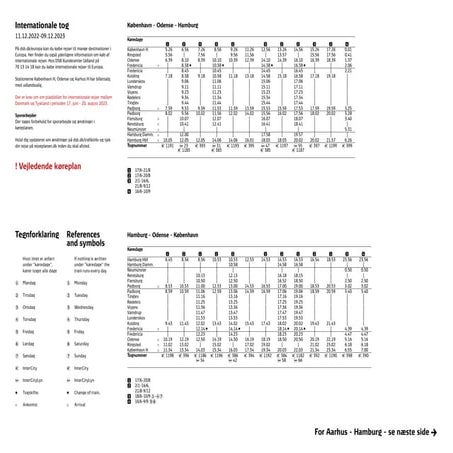 International køreplan (til/fra Hamburg) | 11 December 2022 - 9 ...