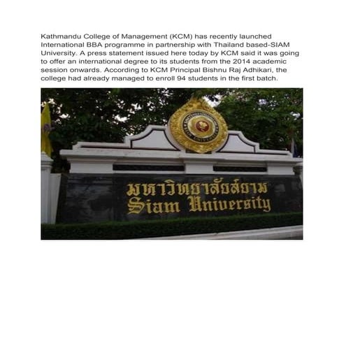 Int’l BBA at KCM. | PDF