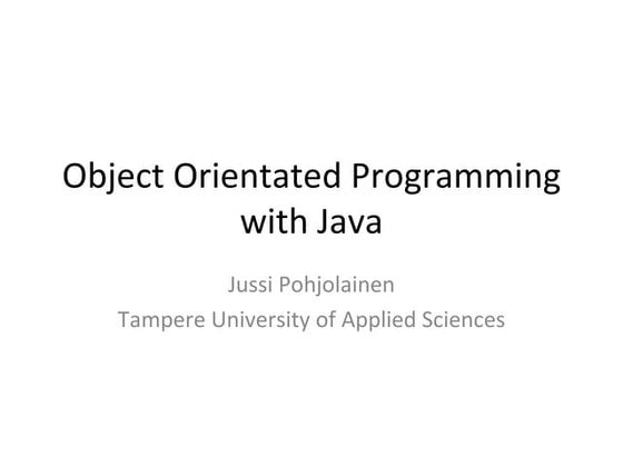 Oops Concept In Java Object Oriented Programming In Java Ppt 