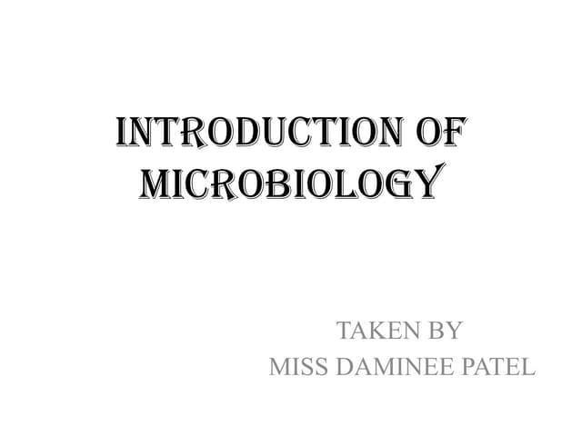 Introduction - Microbiology.pptx