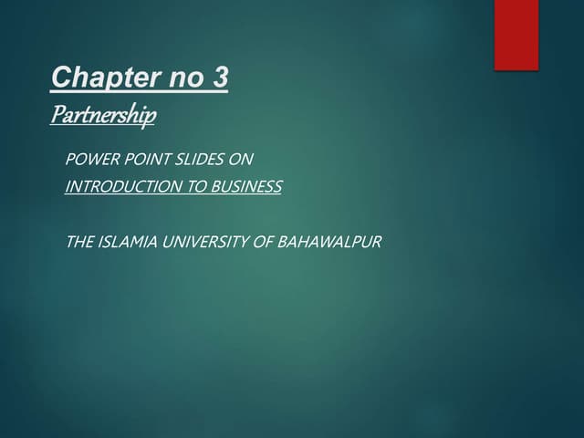 Partnership | PPT