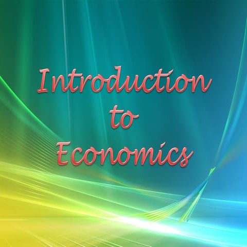 Introduction to economics | PPT