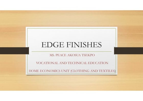 Methods of Fabric Construction | PPT