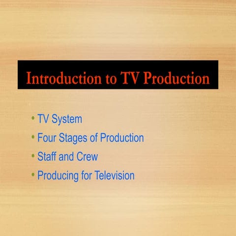 Intoduction to tv | PPT