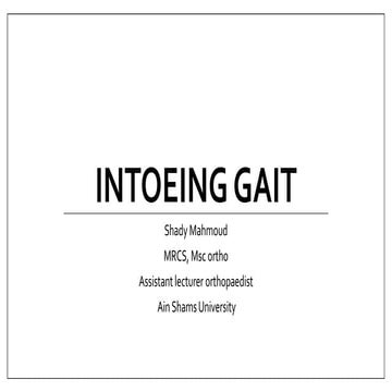 Intoeing gait | PPTX