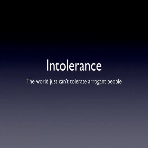 Intolerance | PDF