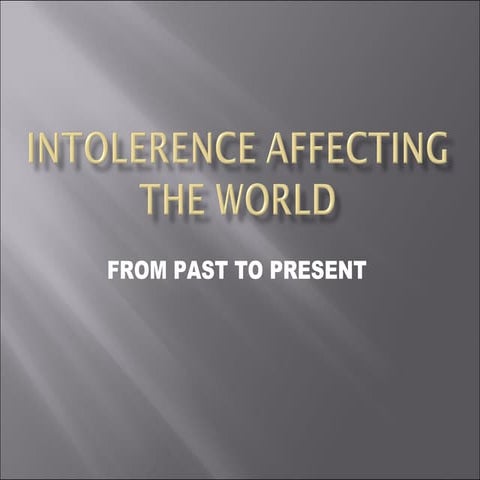 Intolerence affecting the world | PPT | Crime & Harmful Acts to ...