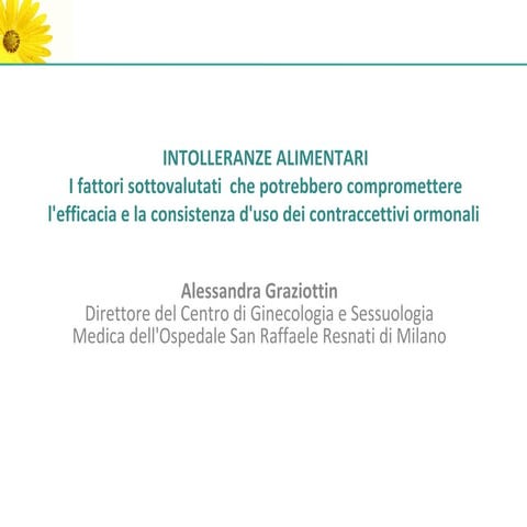 Intolleranza lattosio e contraccezione | PPT