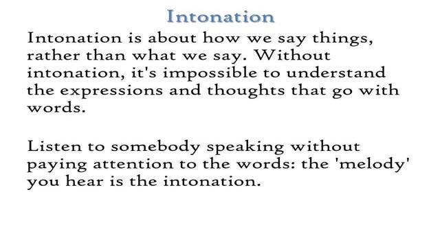 Intonation and its types rules | PPT