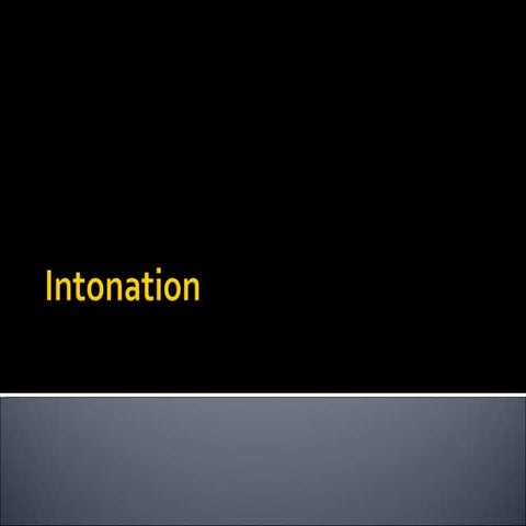 Intonation | PPT