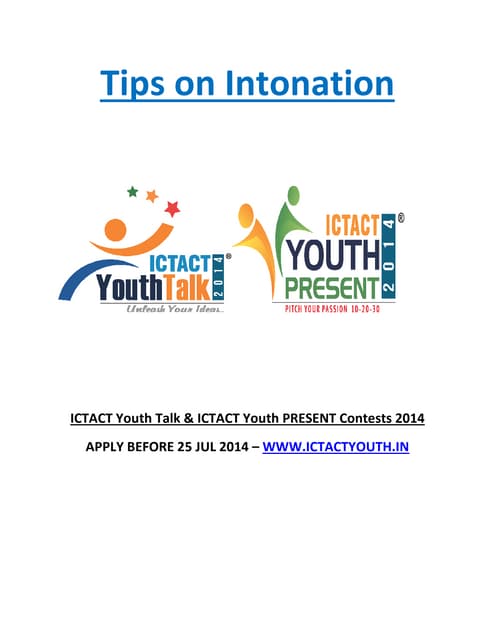 Intonation and its types rules | PPTX