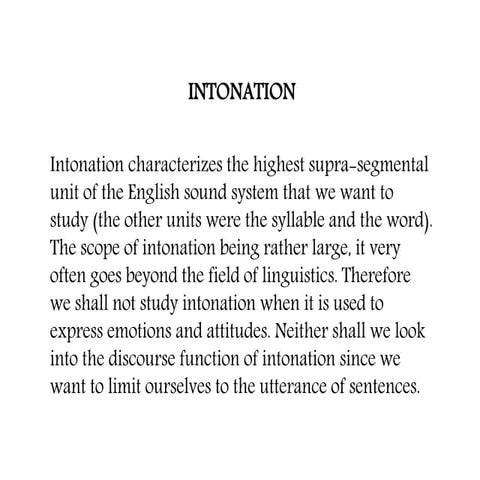 Intonation | PPT