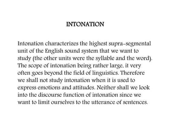 Teaching Intonation Pattern | PPT | Secondary Education | Education