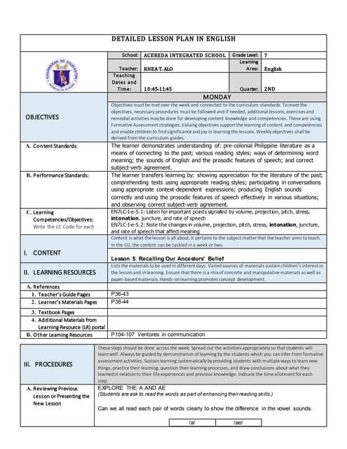 LESSON PLAN FOR ENGLISH 4 ELEMENTARY.docx