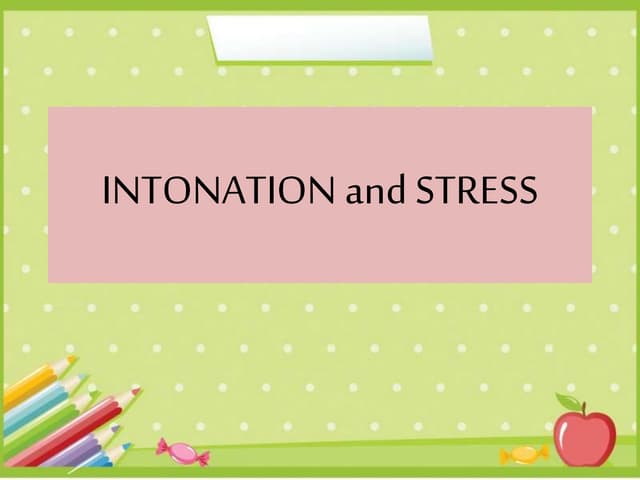 lesson plan for teaching intonation