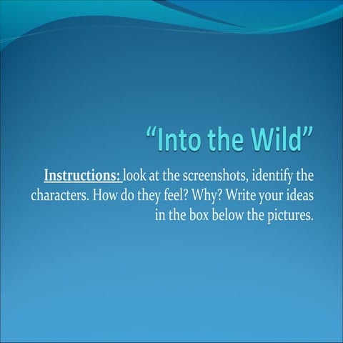 lesson plan Into the wild | PPT