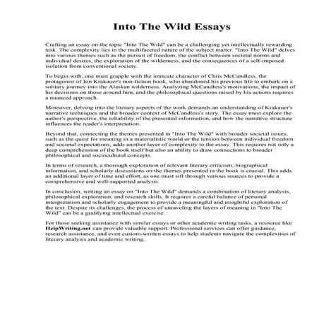 Into The Wild Essays.pdf