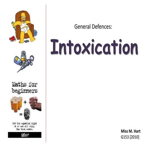Intoxication | PPTX | Crime & Harmful Acts to Individuals, Society ...